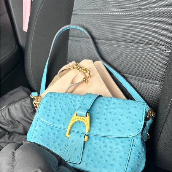 Dooney & Bourke | Bags | Dooney Bourke Ostrich Kyra Pool Blue Purse ...